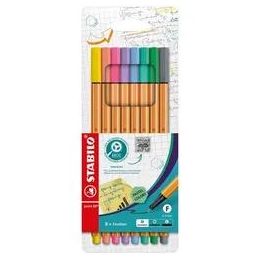 Stabilo Fineliner - point 88 - 8er Etui - Pastellfarben