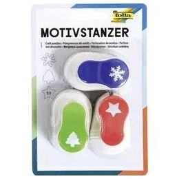 Folia Motivstanzer WEIHNACHTSMOTIVE, 3 Stanzer je 15mm