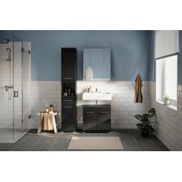 Badezimmer Linus 3-tlg. ca. 90 cm Schwarz