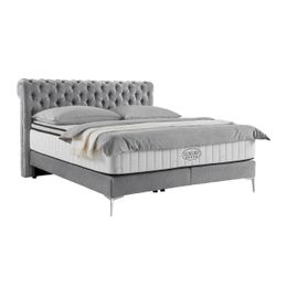 Boxspringbett Queen in Dunkelgrau ca. 160x200cm
