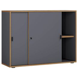 Aktenschrank Salia B100 Anthrazit/Honigeiche