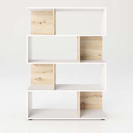 Regal Shelfy 8 F&auml;cher ca. 103x146 cm Wei&szlig;/Eiche