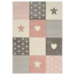 Kinderteppich Pastel Kids Grau/Hellrosa ca. 160x230cm