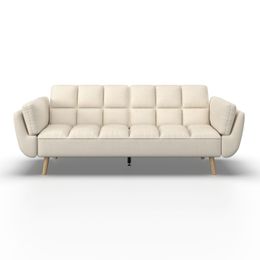 Schlafsofa Cora Creme Webstoff