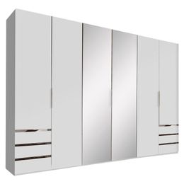 Dreht&uuml;renschrank Level 36A mit Spiegel ca. 300 cm Alpinwei&szlig;