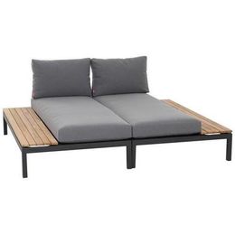 siena GARDEN Modul-Loungegarnitur 2-tlg. Grau Teakholz
