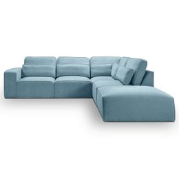 Ecksofa Lux Hellbrau Webstoff