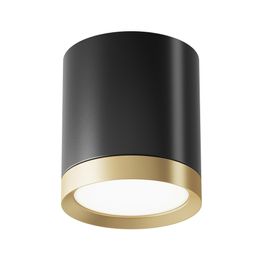 Maytoni Aufbauleuchte Hoop Schwarz/Goldfarben max.15 Watt