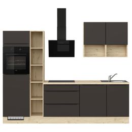 Impuls K&uuml;chenblock IBZ mit Ger&auml;ten ca. 280 cm Braun