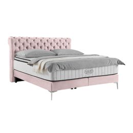 Boxspringbett Queen in Rosa ca. 160x200cm