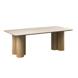 Esstisch Kiano Holz/Keramik Creme ca. 220x105x76 cm