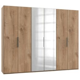 Dreht&uuml;renschrank Level 36A mit Spiegel ca. 300 cm Eiche Dekor