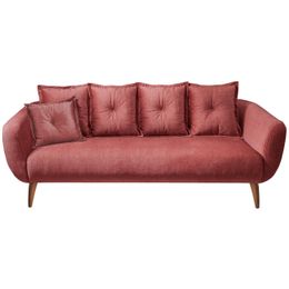 3-Sitzer-Sofa Baggio Koralle Velours