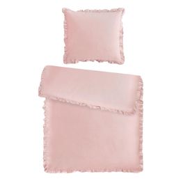 Bettw&auml;sche R&uuml;schen XL Rosa ca. 155x200cm