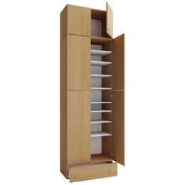 Schuhschrank Lona XXL ca.70x240x39cm Buchefarben