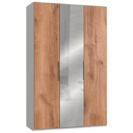 Dreht&uuml;renschrank Level 36A mit Spiegel ca. 150 cm Eiche/Wei&szlig;