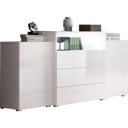 Sideboard Urban III mit LED Wei&szlig;