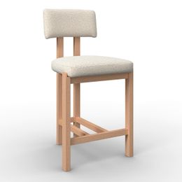 Barhocker Jonna Creme Boucl&eacute; Gepolstert