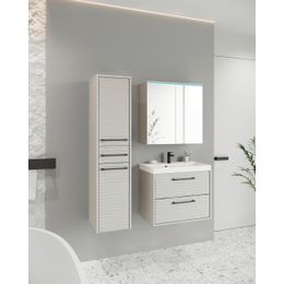 Badezimmer Toronto 4-tlg. ca. 90 cm inkl. LED Kaschmir/Beige