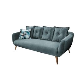 3-Sitzer-Sofa Baggio Blau Velours