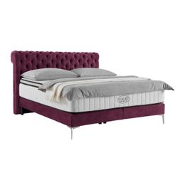 Boxspringbett Queen in Weinrot ca. 160x200cm