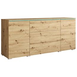 Sideboard Vera mit LED ca. 150 cm Eiche Artisan