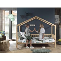 Vipack Hausbett Dallas 90x200 cm Kiefer Natur Echtholz