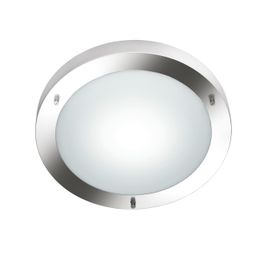 Trio Badezimmer-Deckenleuchte Condus in Wei&szlig;/Nickel max. 60W Deckenlampe