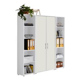 Aktenschrank Office Edition Sw Set 3 hoch Wei&szlig;