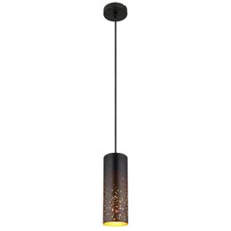 Globo H&auml;ngeleuchte Crocky Schwarz/Goldfarben max. 40W
