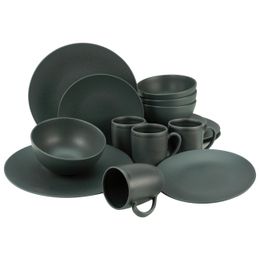 Creatable Kombiservice Soft Touch Schwarz, 16-teilige