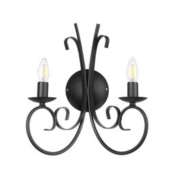 Wandleuchte Pompei Schwarz max. 6 Watt Wandlampe