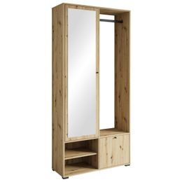 Garderobe Dino ca. 90x190 cm Eiche Artisan