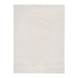 Kunstfell New Wave 3 in Beige ca. 160x230cm