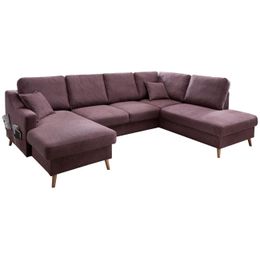 Wohnlandschaft Valentina Bordeaux Struktur