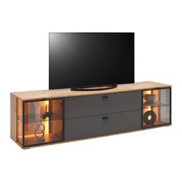 TV-Element Florenz Grau/Schwarz/Eiche Artisan