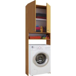 Waschmaschinenschrank LONA Buchefarben ca. 64x182x27cm