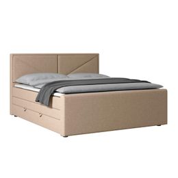 Boxspringbett Lima ca. 140x200 cm Naturfarben