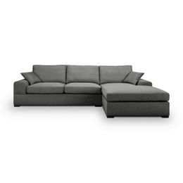 Ecksofa Veda Grau Flachgewebe