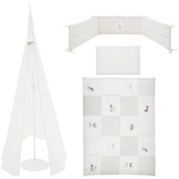 Roba Gitterbettset Fox und Bunny in Wei&szlig;