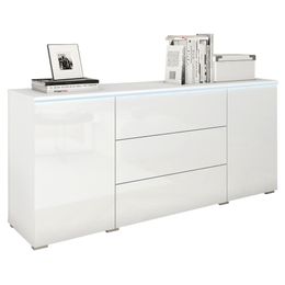 Sideboard Vera mit LED ca. 150 cm Wei&szlig;