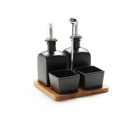 Menage-Set Tapas Olives Schwarz, 5-teilig