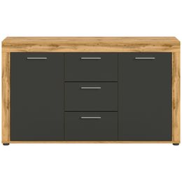 Sideboard Jam ca. 125x80x35 cm Eiche/Grau