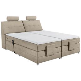 Boxspringbett Palermo elektrisch 180x200cm Sandfarb.