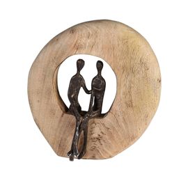 Skulptur Paar Braun/Bronzefarben