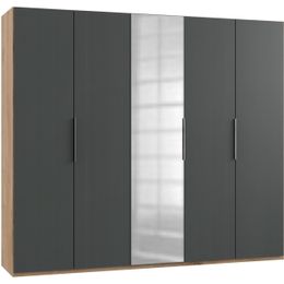 Dreht&uuml;renschrank Level 36A mit Spiegel ca.250cm Graphitfarben