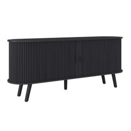 Sideboard Ennio Schwarz Echtholz/MDF