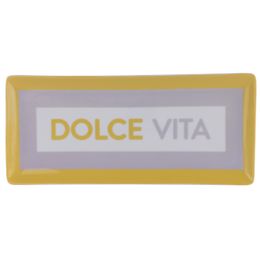 Dekotablett Dolce Vita Gelb/Wei&szlig;/Flieder