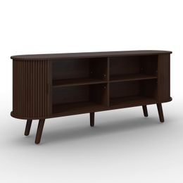 Sideboard Ennio Walnussfarben Echtholz/MDF