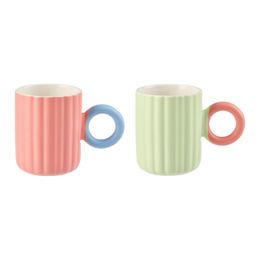 Kaffeebecherset Betty Mint/Rosa, 2-teilig